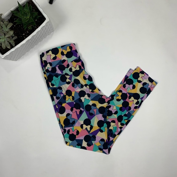 LuLaRoe | Pants & Jumpsuits | Lularoe Os Minnie Mouse Multi Color ...